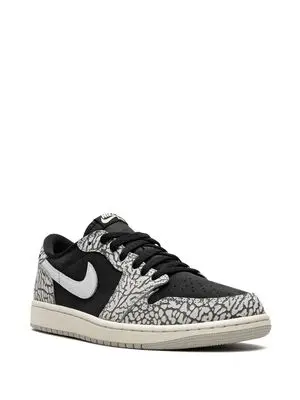JORDAN Air 1 Low Elephant Print Sneakers - Black