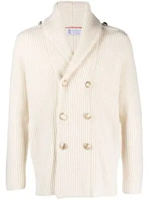 Brunello Cucinelli Intarsia-knit Wool-blend Cardigan