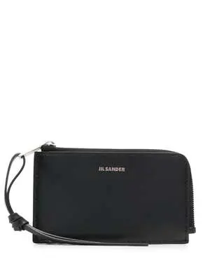 JIL SANDER Embossed-logo Leather Wallet - Black