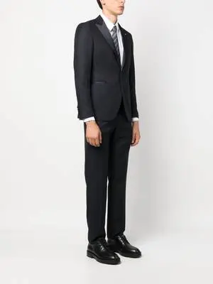 Tagliatore Single-breasted Virgin Wool Suit - Blue