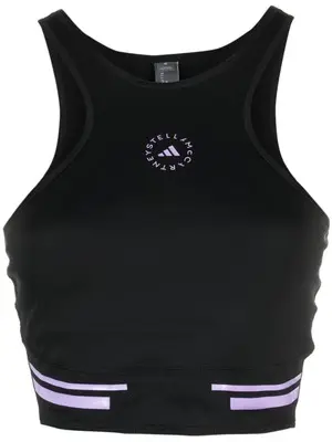 Adidas By Stella McCartney Logo-print Cropped Tank Top