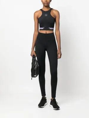 Adidas By Stella McCartney Logo-print Cropped Tank Top