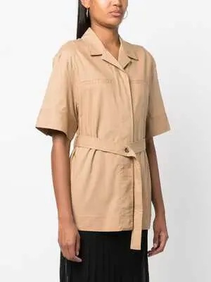 Calvin Klein Notched-collar Belted Shirt
