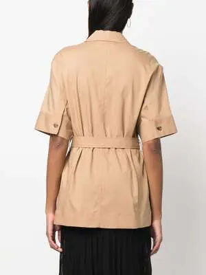 Calvin Klein Notched-collar Belted Shirt