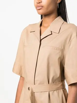 Calvin Klein Notched-collar Belted Shirt