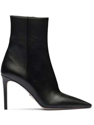 Prada Triangle Logo 95mm Ankle Boots