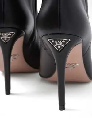 Prada Triangle Logo 95mm Ankle Boots