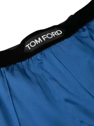 TOM FORD Logo-waistband Silk Trousers