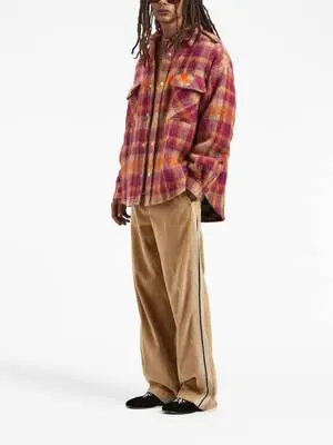 Palm Angels Plaid-print Shirt Jacket - Pink
