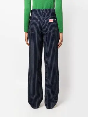 Kenzo Stripe-print Straight-leg Trousers