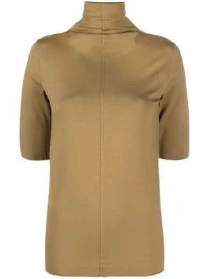 THOM KROM Roll-neck Half-sleeved T-shirt