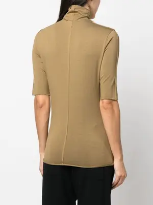 THOM KROM Roll-neck Half-sleeved T-shirt
