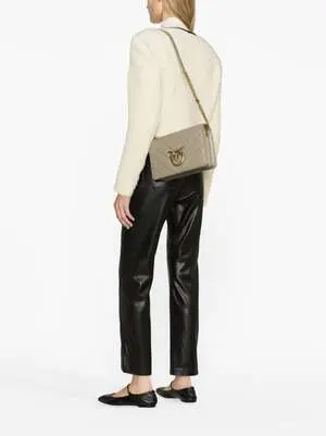 Pinko Classic Love Leather Shoulder Bag
