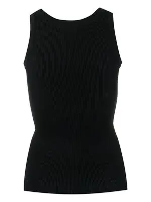 Auralee Sleeveless Knitted Cotton Top
