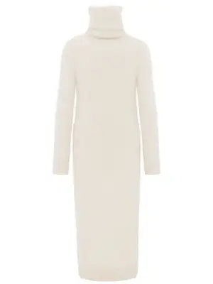 Saint Laurent Roll-neck Mohair Long Dress