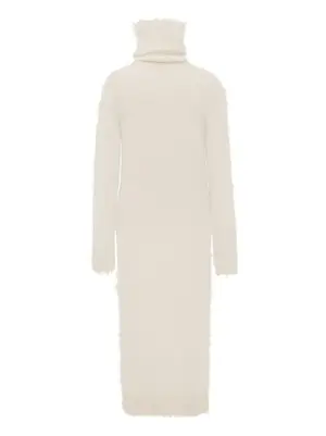 Saint Laurent Roll-neck Mohair Long Dress