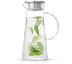 JOYJOLT Breeze 50-oz Glass Water Pitcher With S S Lid - One-color