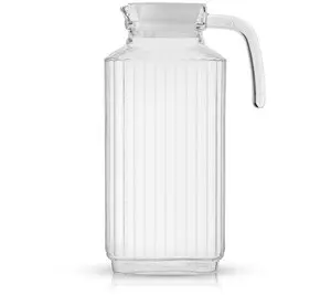 JOYJOLT Beverage Serveware 60-oz Glass Pitcher Ith Handle