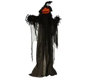 HAUNTED HILL FARM 5.6-ft. Animatronic Pumpkin, Ndoor/outdoor - One-color