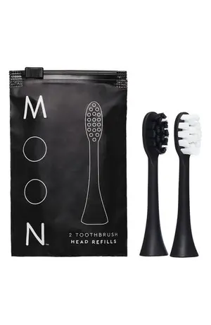 MOON 2-pack Onyx Brush Head Replacements - Black
