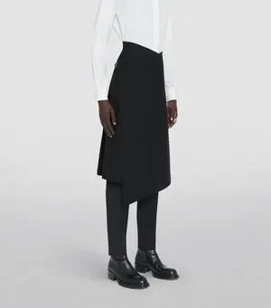 Alexander McQueen Wool Wrap-around Kilt