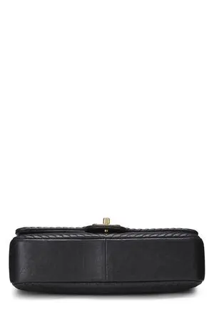Chanel Surpique Chevron Calfskin Flap Small