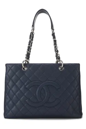 CHANEL Chanel Quilted Caviar Grand Shopping Tote