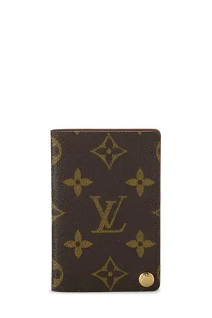 LOUIS VUITTON Monogram Canvas Pression Card Holder - Brown