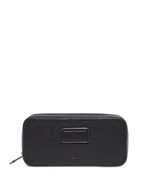 Tumi Nassau Slg Leather Embossed Travel Watch Case - Black