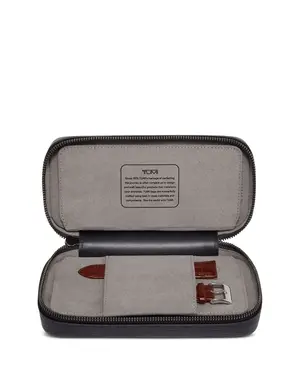 Tumi Nassau Slg Leather Embossed Travel Watch Case