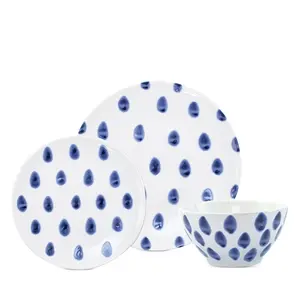 VIETRI Santorini Dot 3 Piece Place Setting - Blue