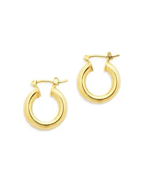 Sterling Forever Chunky Hoop Earrings - Gold