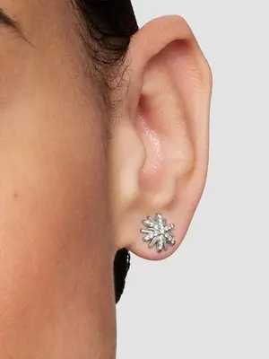 David Yurman Petite Starburst Stud Earrings In With Diamonds, 10mm