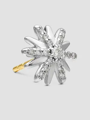 David Yurman Petite Starburst Stud Earrings In With Diamonds, 10mm