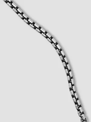 David Yurman Box Adjustable Chain Necklace In Sterling