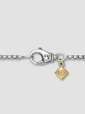 David Yurman Box Adjustable Chain Necklace In Sterling