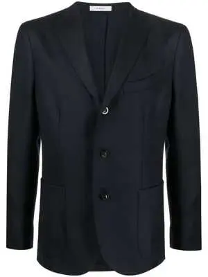 Boglioli Single-breasted Virgin Wool Blazer - Blue