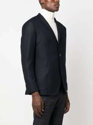 Boglioli Single-breasted Virgin Wool Blazer - Blue