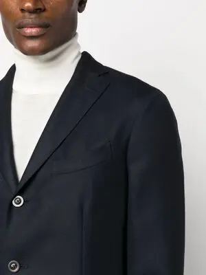Boglioli Single-breasted Virgin Wool Blazer - Blue