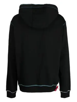 MOSTLY HEARD RARELY SEEN Bear Print Cotton Hoodie - Black