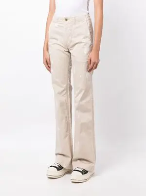 R13 Paint Splatter Flared Trousers