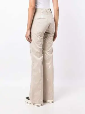 R13 Paint Splatter Flared Trousers