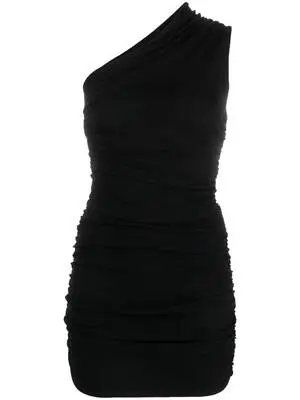 Andamane Draped One-shoulder Mini Dress