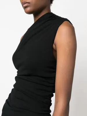 Andamane Draped One-shoulder Mini Dress