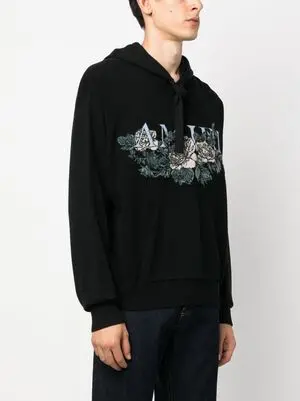 Amiri Intarsia-knit Logo Hoodie