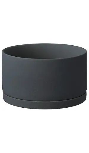 KINTO 6in Ceramic Plant Pot 191 In Charcoal - Dark Gray