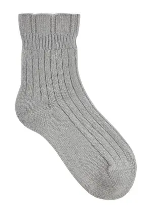 Falke Falke Bedsock Rib Wool-blend Socks Grey