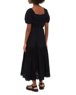 Whistles Broderie Cotton Trapeze Dress