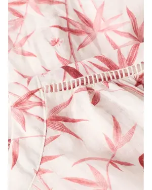 LABRAZEL Whistles Tropical Bird Textured Shirt - Pink Multi