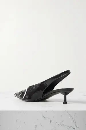 Emilio Pucci Studded Leather Slingback Pumps